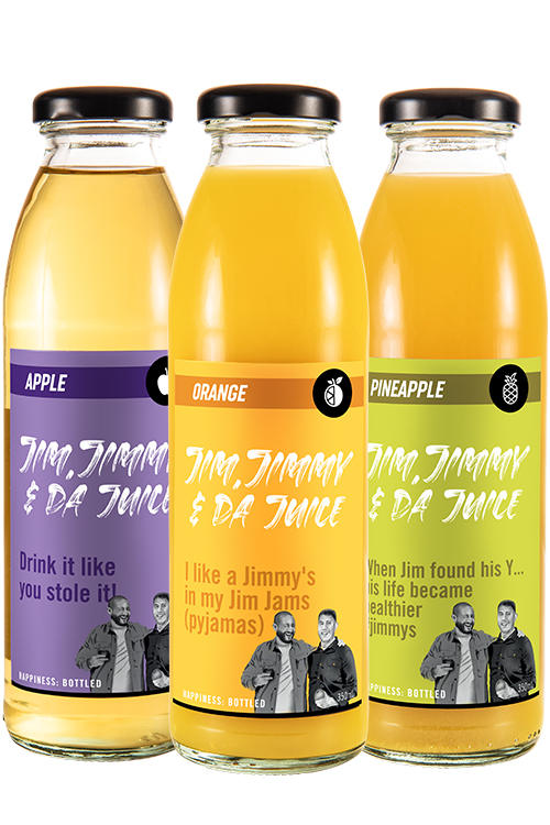 350ml Jim, Jimmy & Da Juice - Natural Fruit Juices